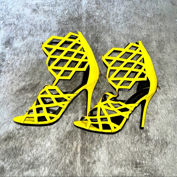 Shoes | Stylish Lime Yellow Heels | Poshmark